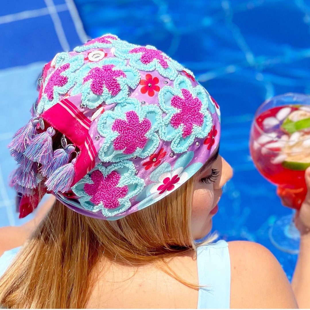 Embroidered Silky Bandana, Headband, Pañuelo De Seda, 100% Colombiano ...