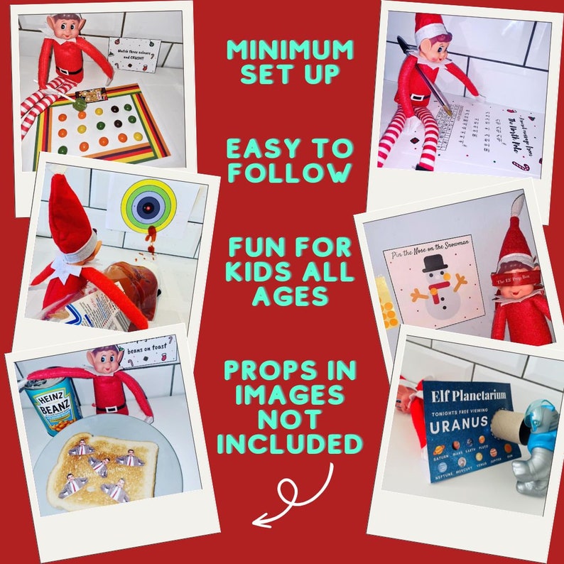 Printable Elf Games | Instant Download | Christmas Elf Games | Elf ...