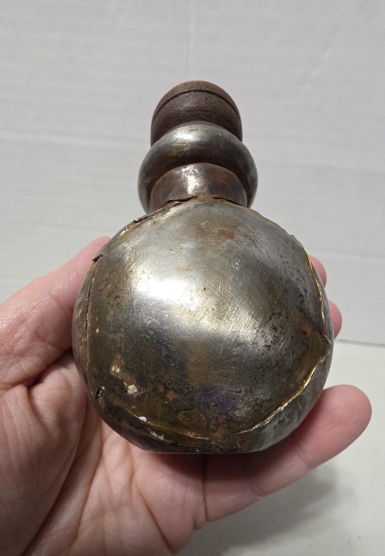 Vintage Mid Century Indian Metal Flask - Etsy