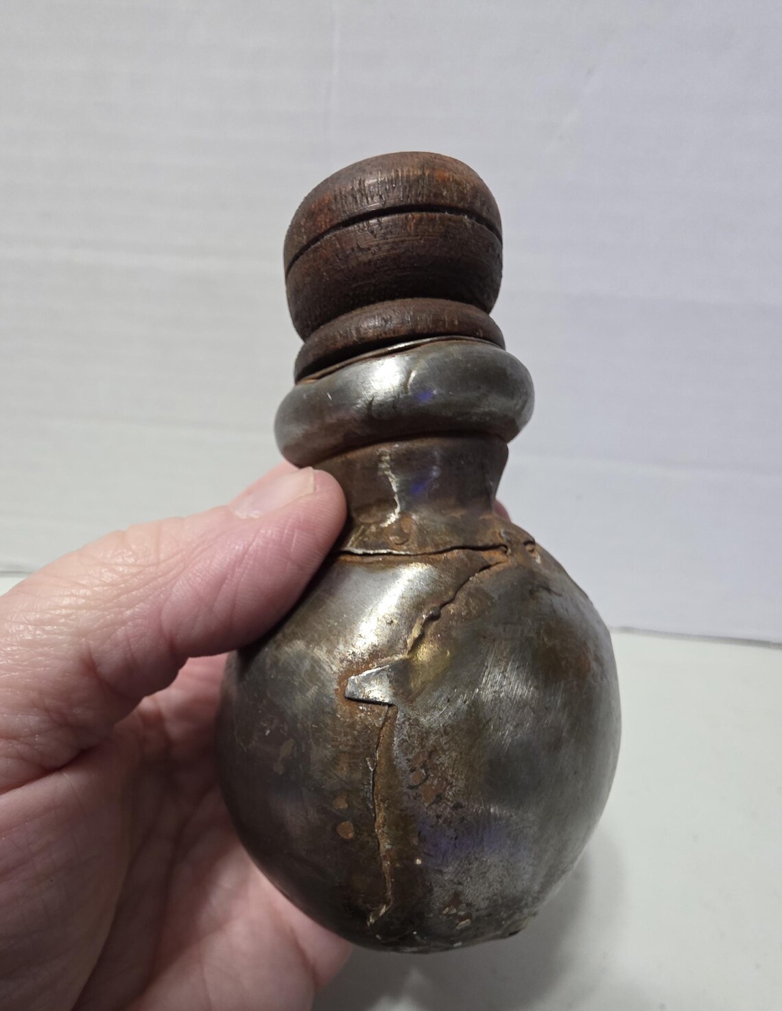Vintage Mid Century Indian Metal Flask - Etsy
