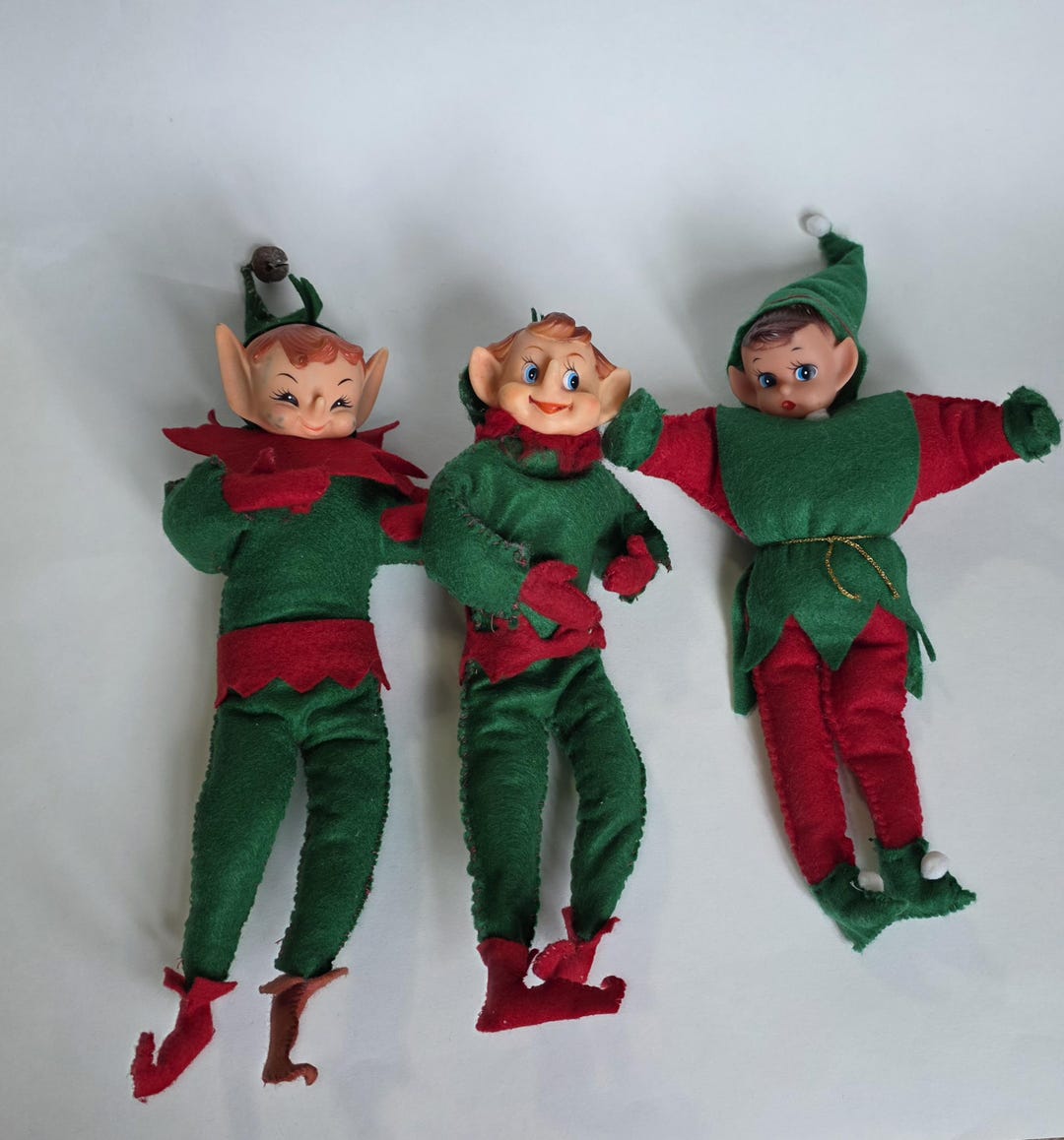 Vintage Felt Christmas Elves Lot - Etsy