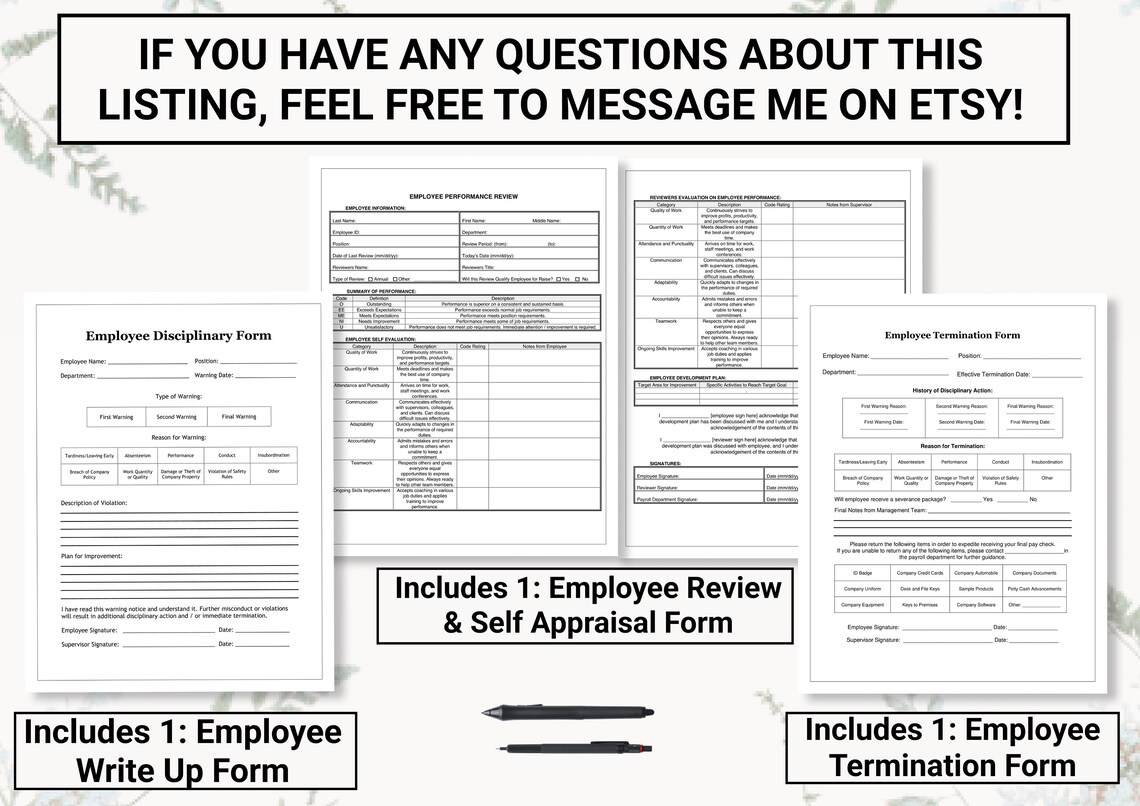 Employee Performance Meeting Bundle Promote Employee Growth - Etsy