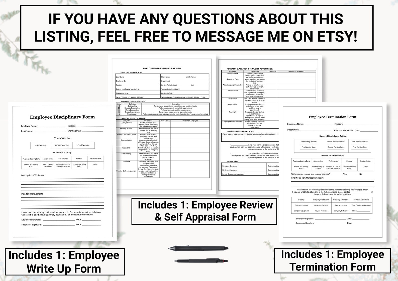 Employee Performance Meeting Bundle Promote Employee Growth - Etsy