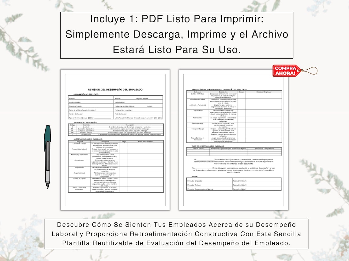 Evaluación Del Desempeño Del Empleado | Employee Performance Evaluation ...
