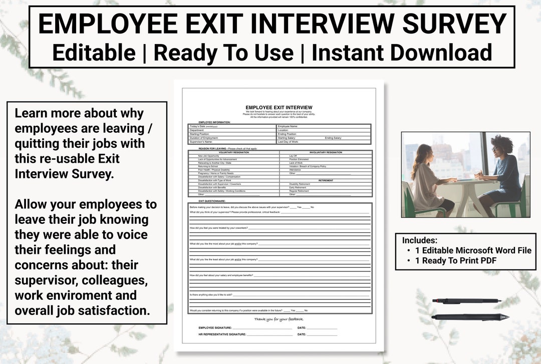 Employee Exit Interview / Offboarding Form | Get Honest Employee ...