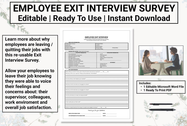 Employee Exit Interview / Offboarding Form | Get Honest Employee ...
