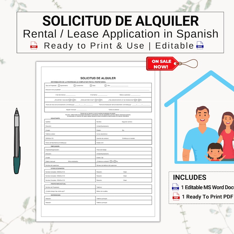 Rental Agreement Spanish - Etsy