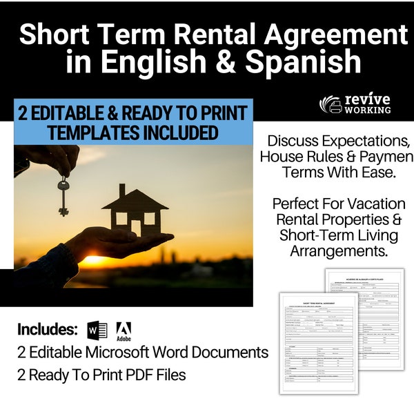 Rental Agreement Lease in Spanish - Etsy