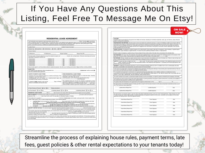 Residential Lease Agreement | Simply Explain Rent Payment Details ...