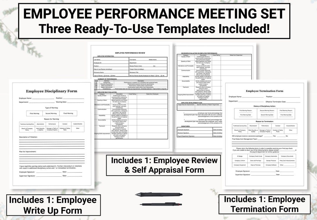Employee Performance Meeting Bundle Promote Employee Growth - Etsy