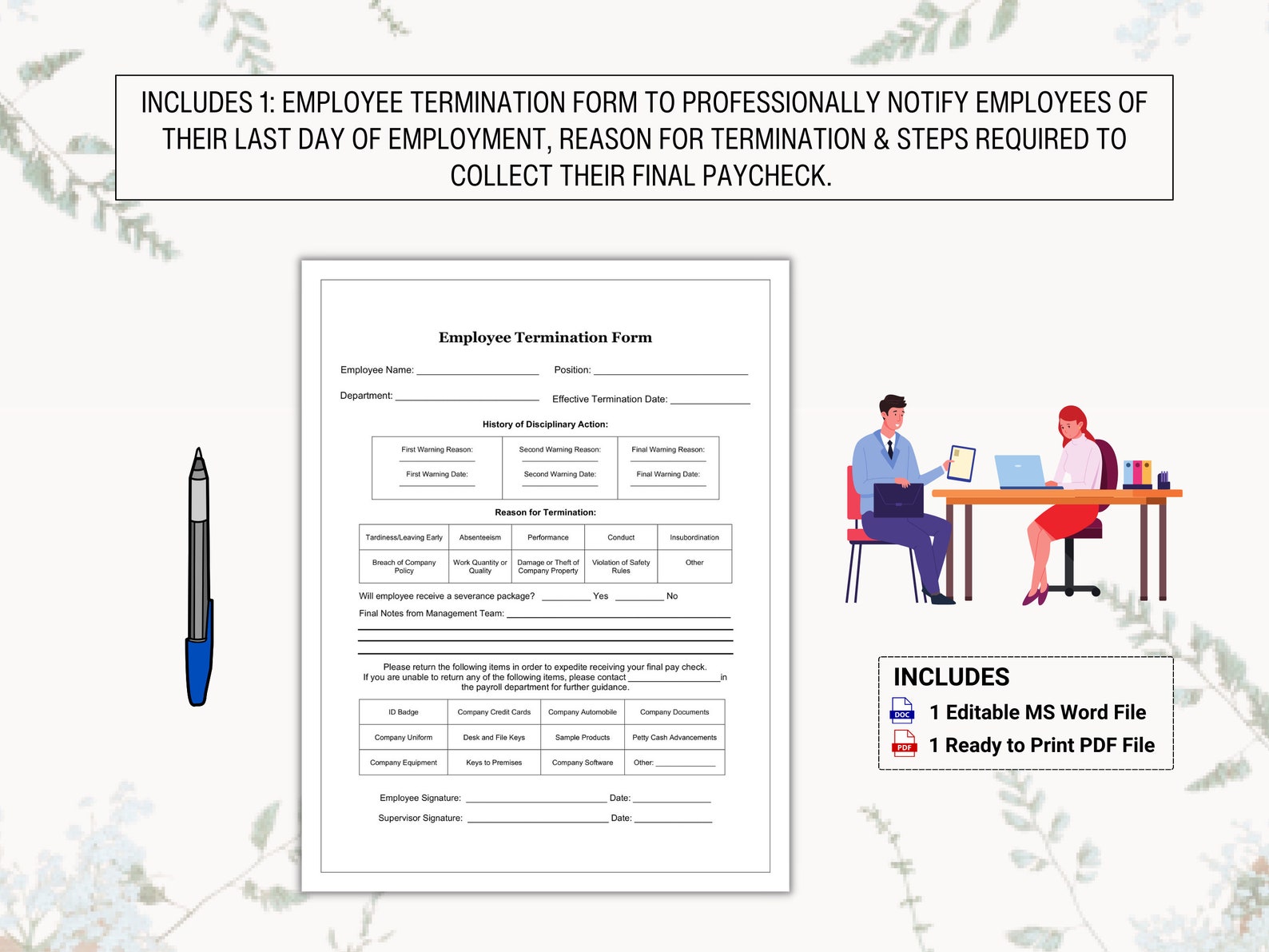 Employee Performance Meeting Bundle | Promote Employee Growth, Success ...