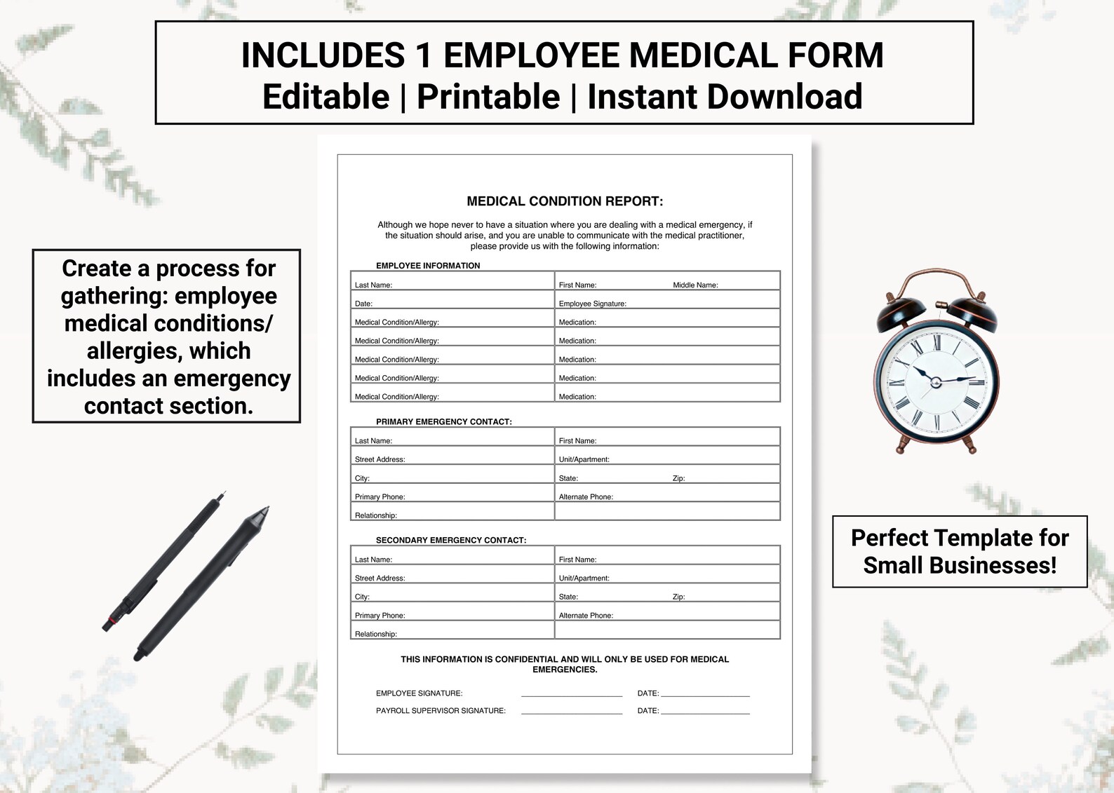 New Hire / Employee Onboarding Set | Includes Employee Information Form ...