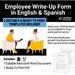 Employee Write up Form in English & Spanish | Formulario Disciplinario ...