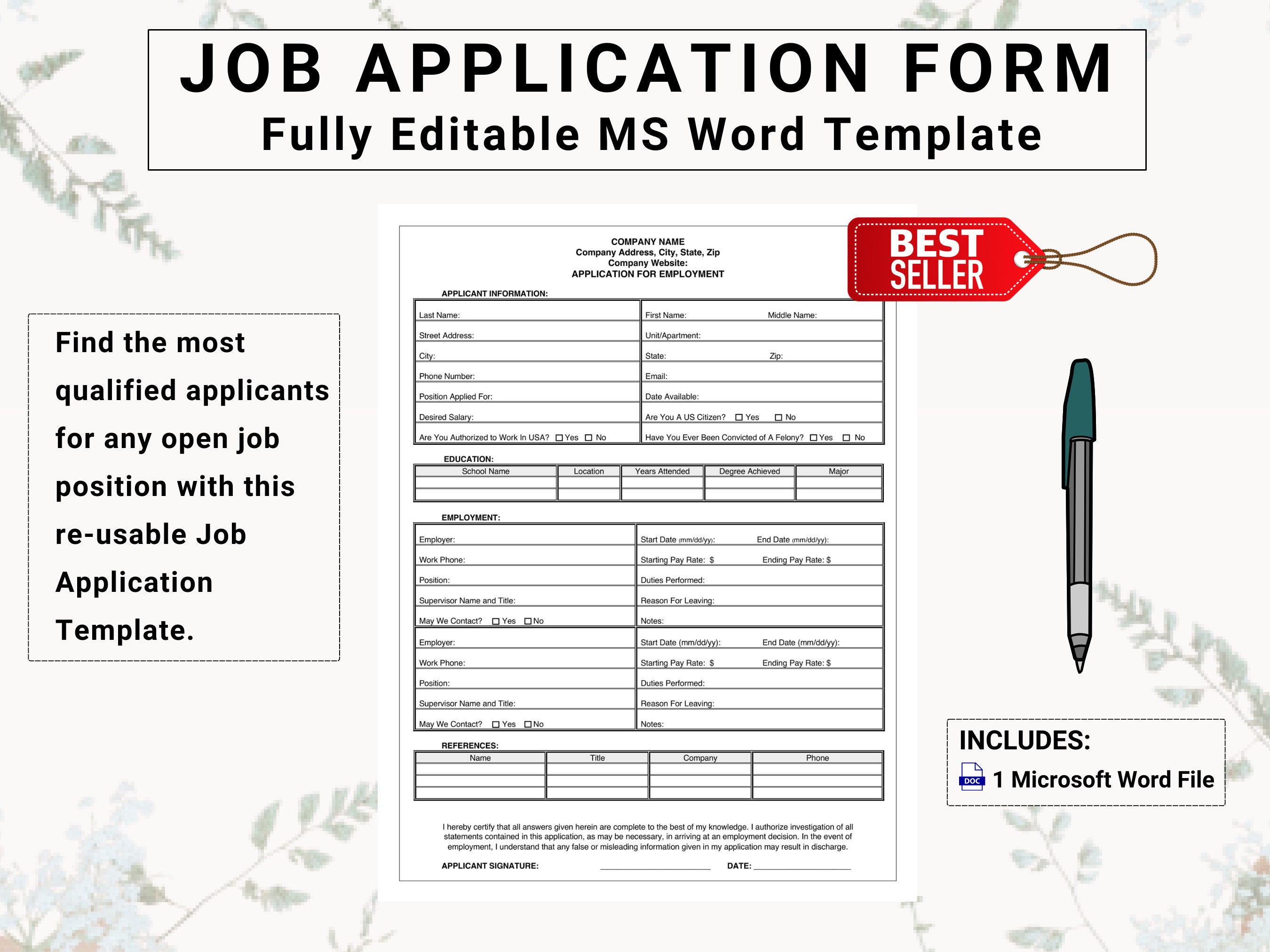 Job Application Form Save Time & Money by Automating New Hire ...