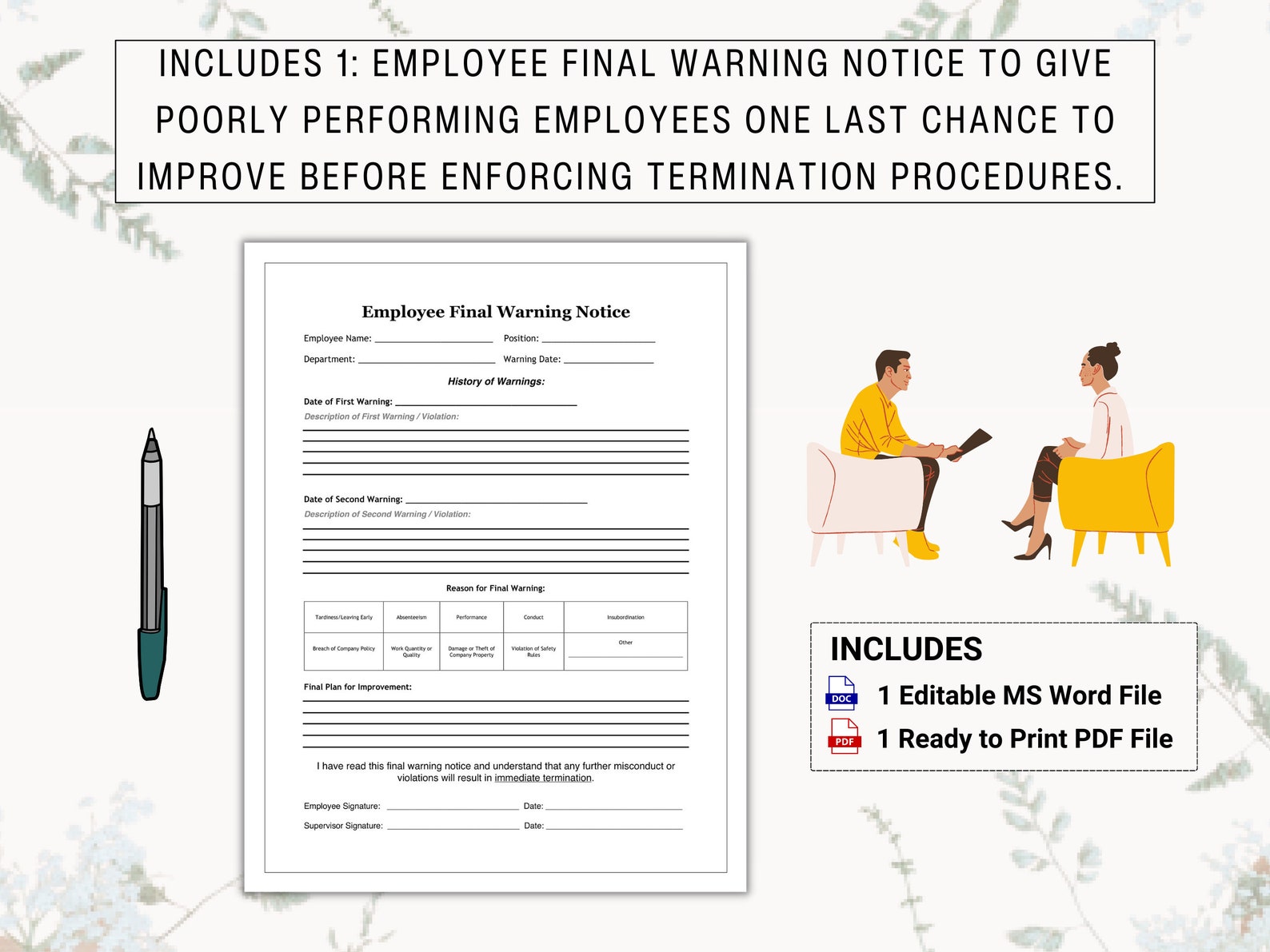 Employee Performance Evaluation Collection | Covers: Employee Reviews ...