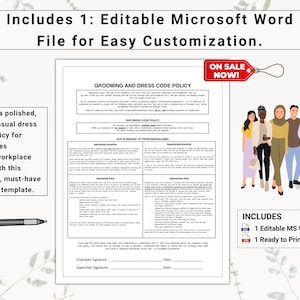 Employee Dress Code / Grooming Policy | Employee Handbook Must Have ...