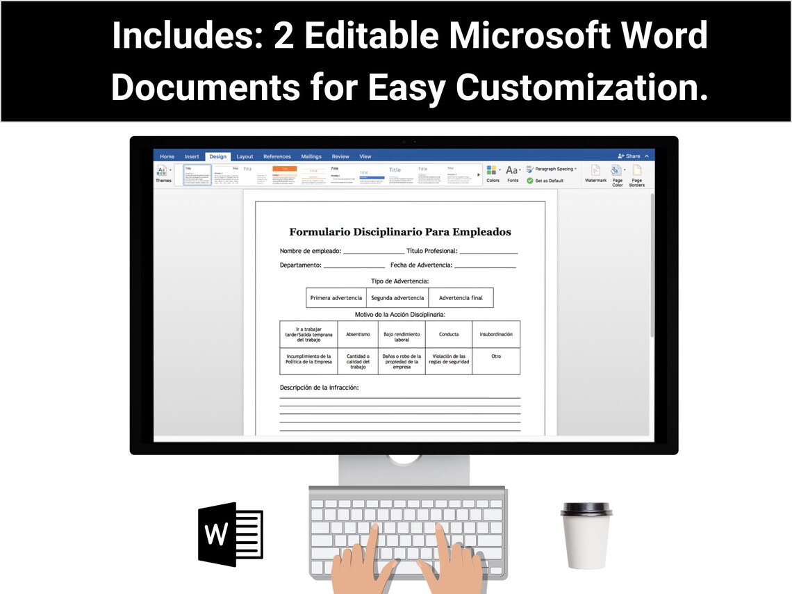 Employee Write up Form in English & Spanish | Formulario Disciplinario ...