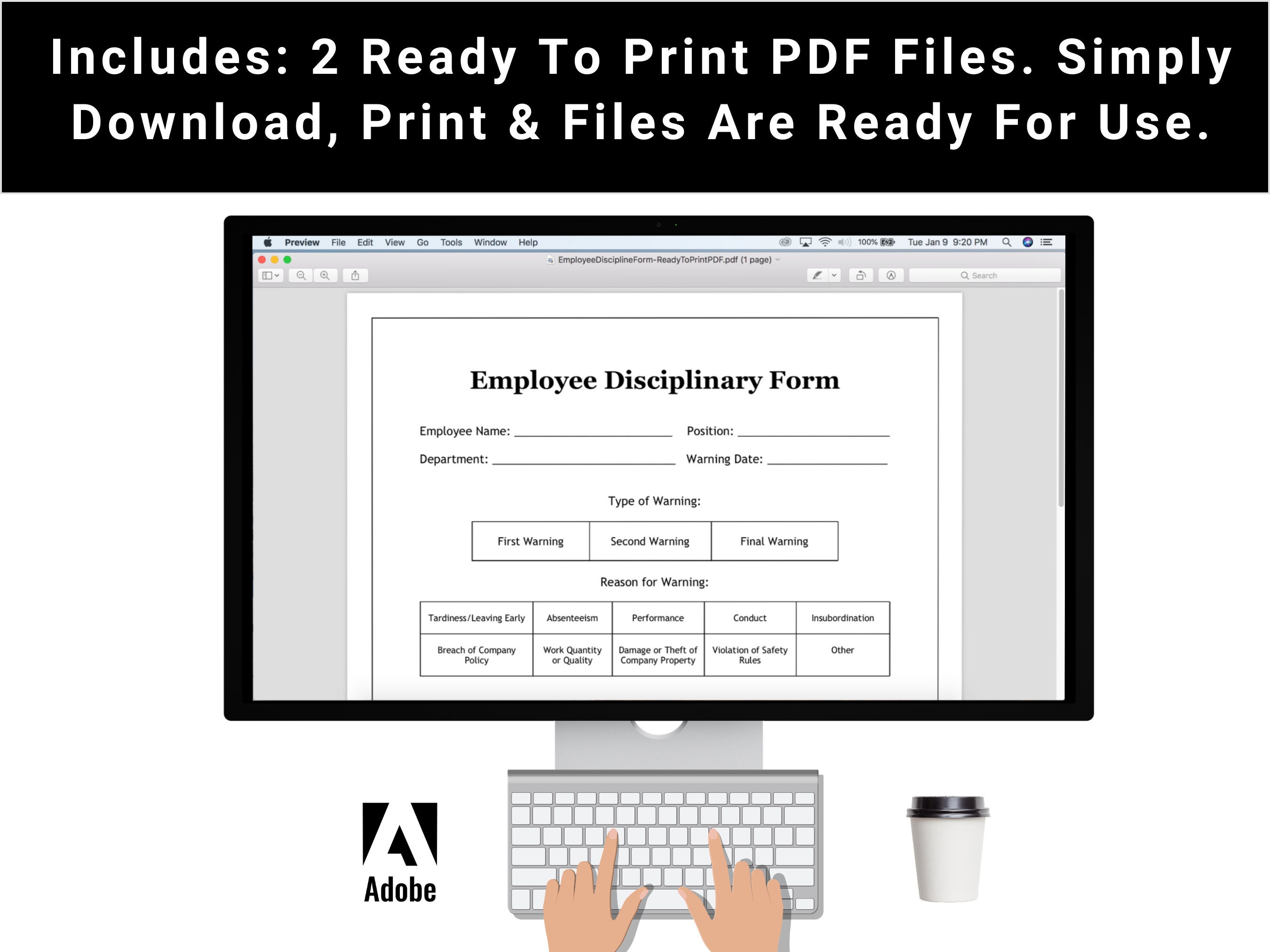 Employee Write up Form in English & Spanish | Formulario Disciplinario ...