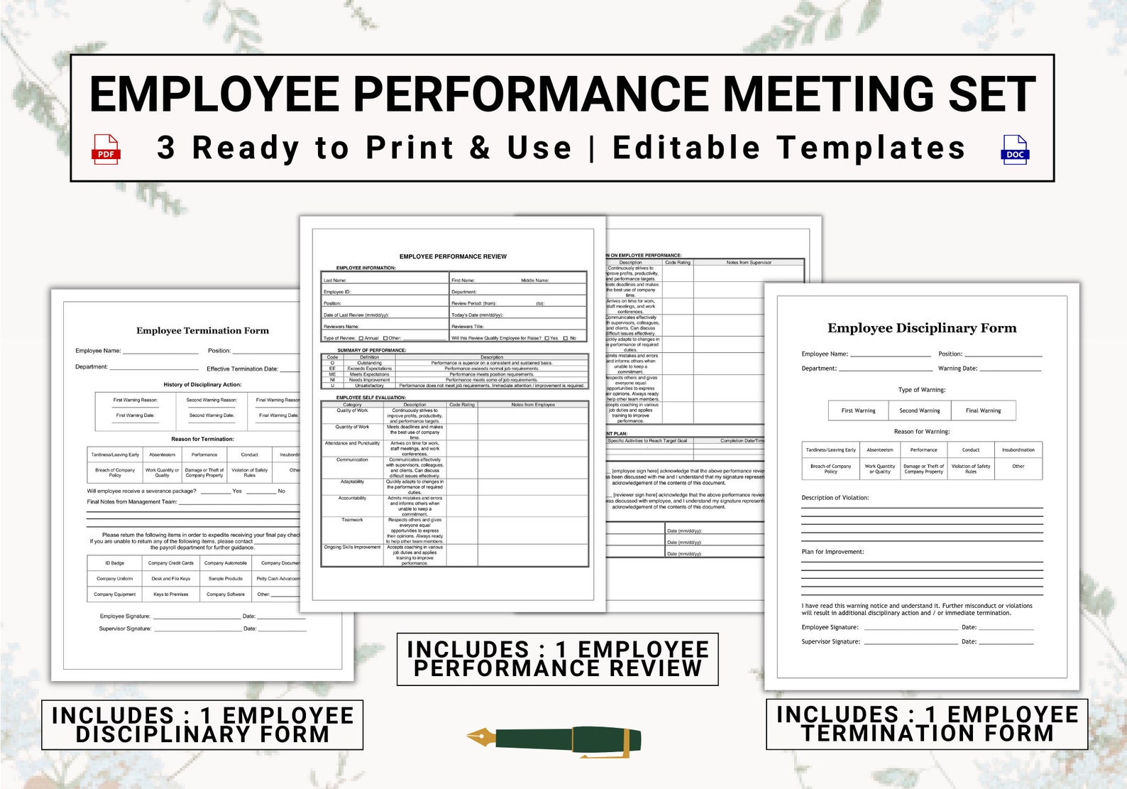 Employee Performance Meeting Bundle Promote Employee Growth - Etsy