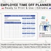 2025 Employee Time-off Planning Calendar for PTO, Leave & More ...