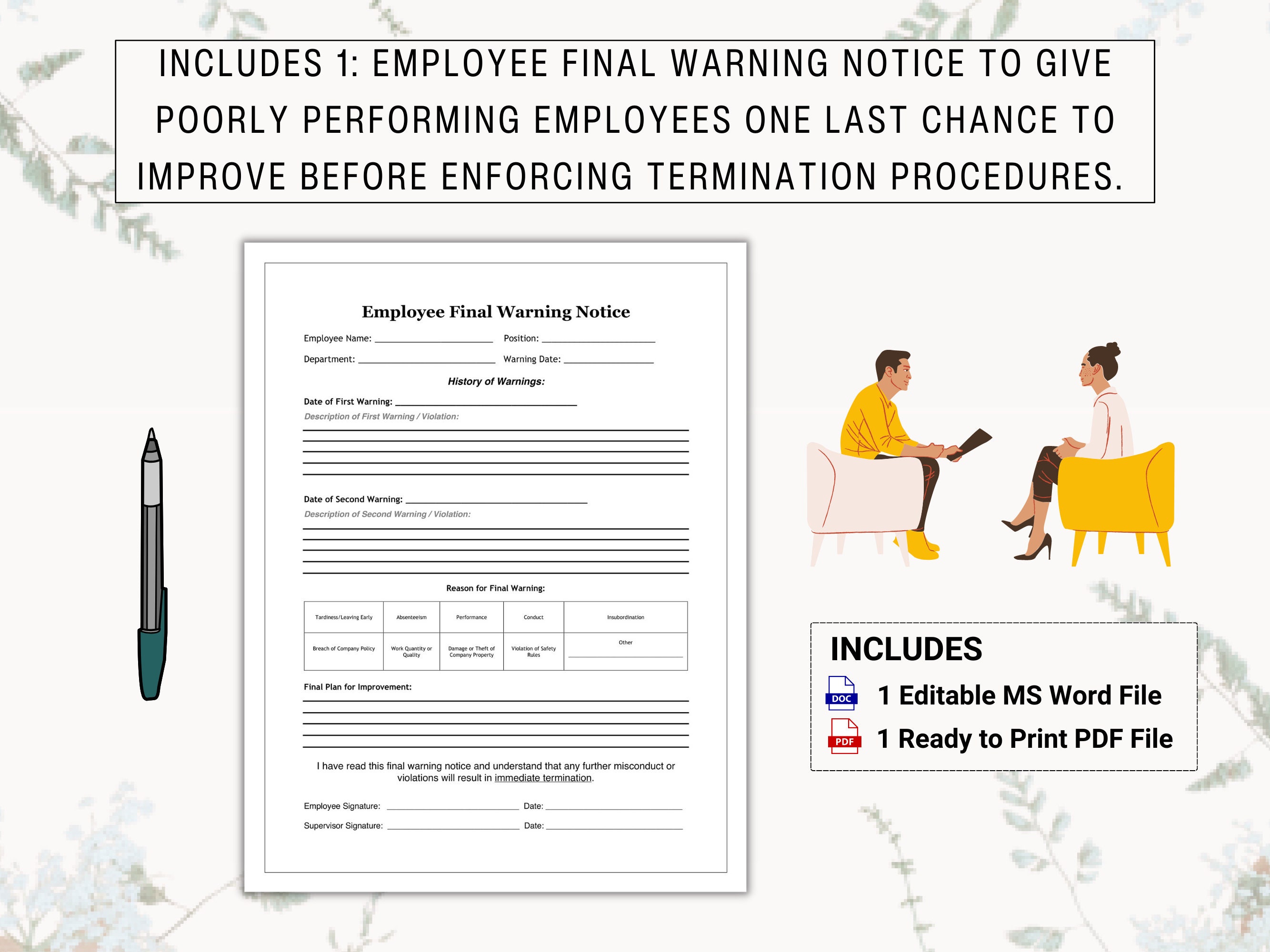 Employee Write up Collection | Train Poorly Performing Employees on ...