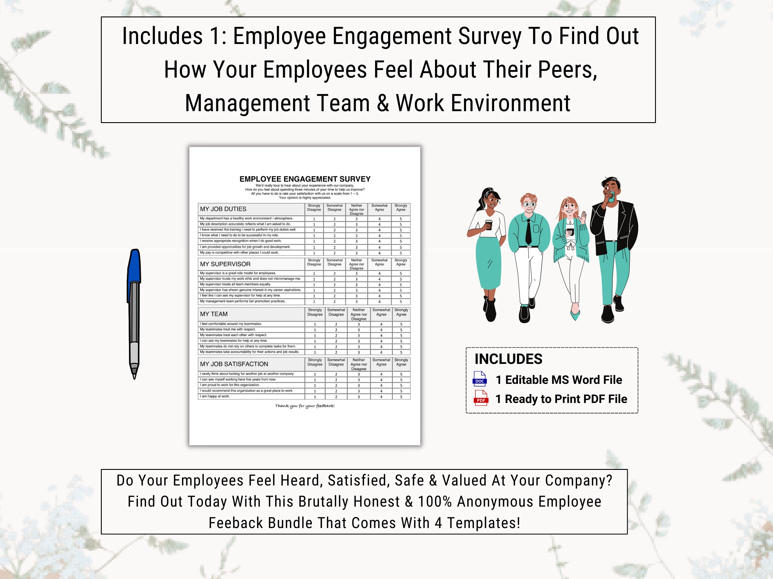 Employee Feedback Tell-all Set | Find Out How Your Employees Feel About ...