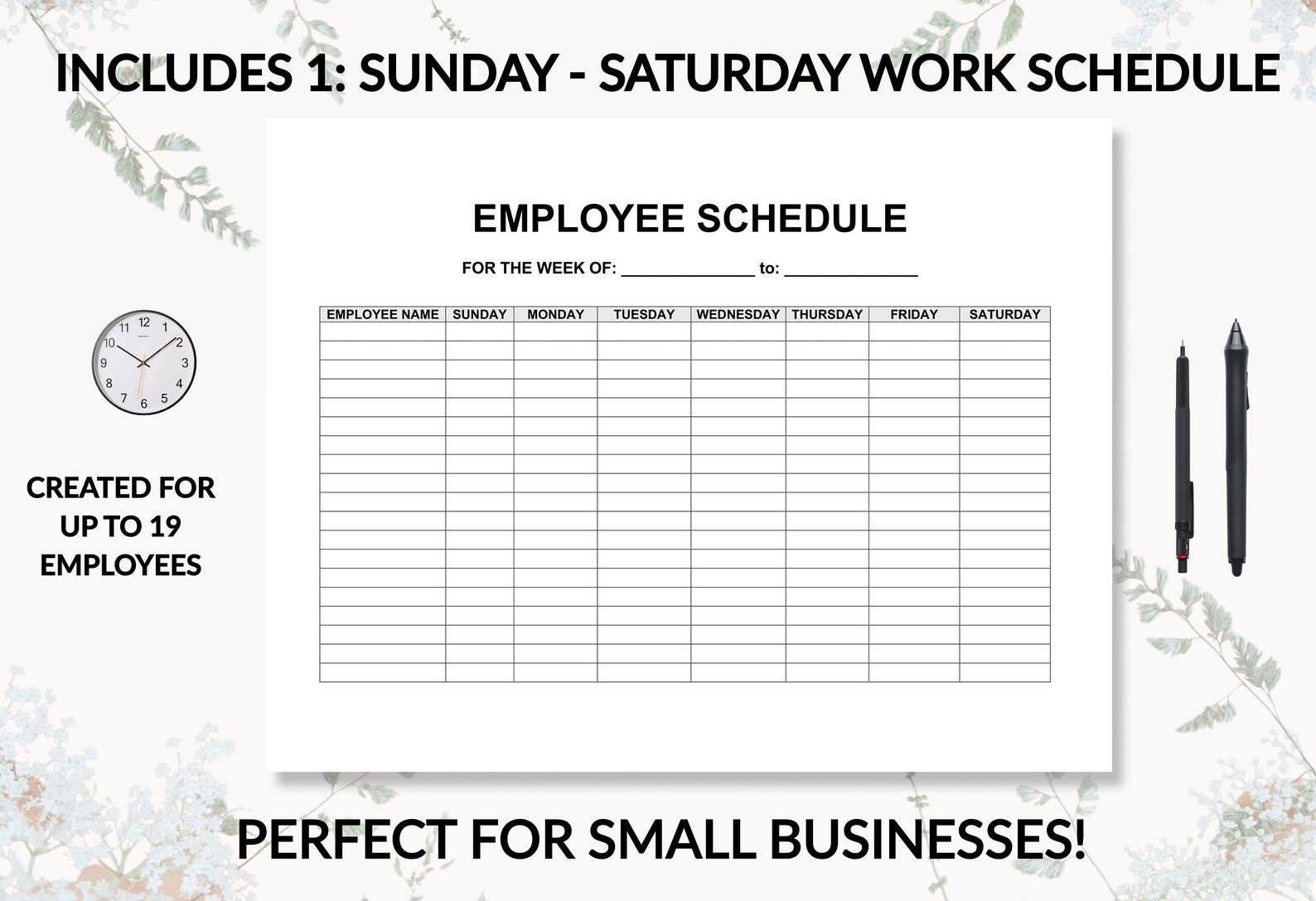Employee List & Work Schedule | Organize Shifts to Meet Business Needs ...