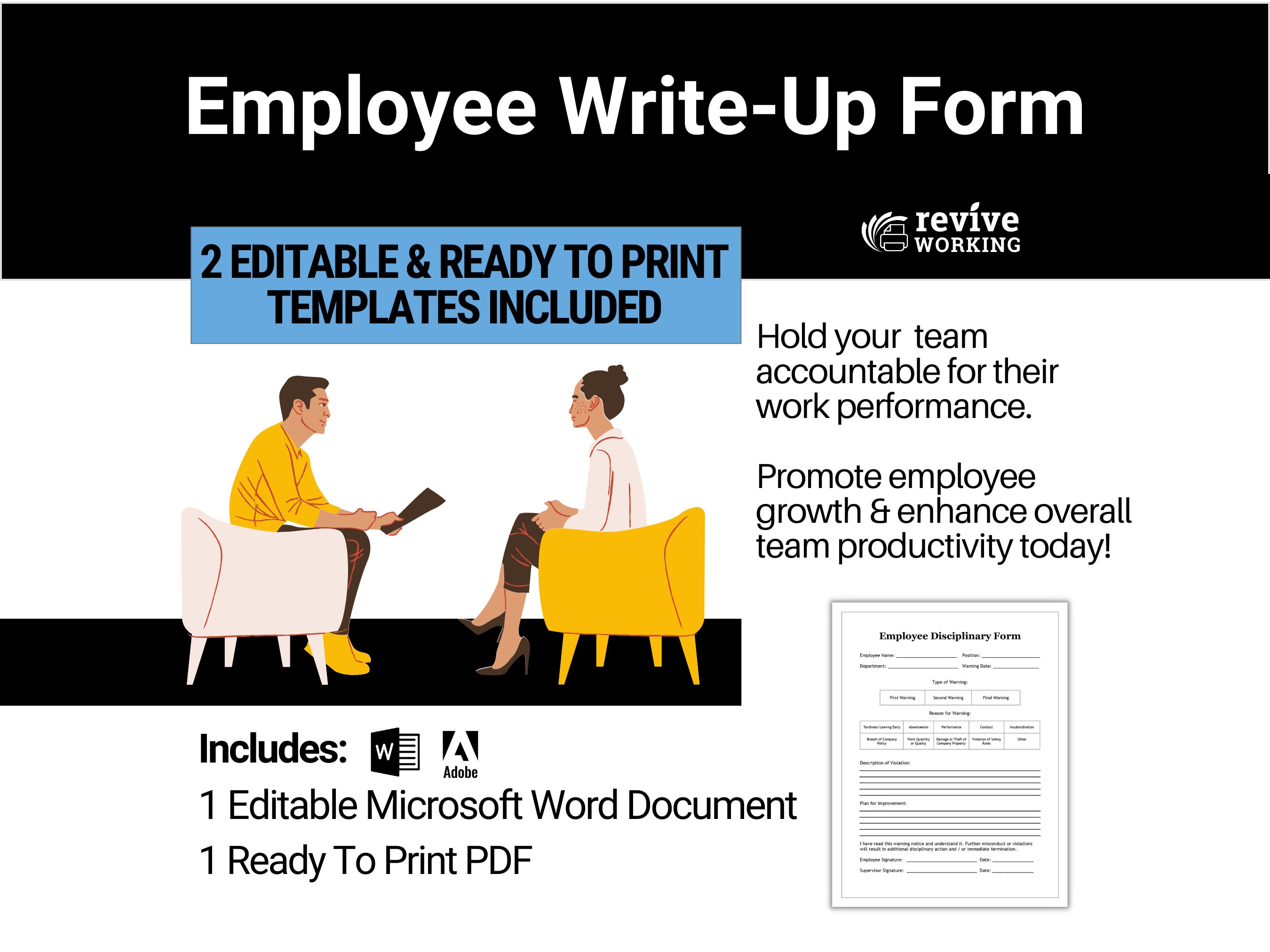 Employee Write up Form | Enforce and Automate Company Policy, Rules ...