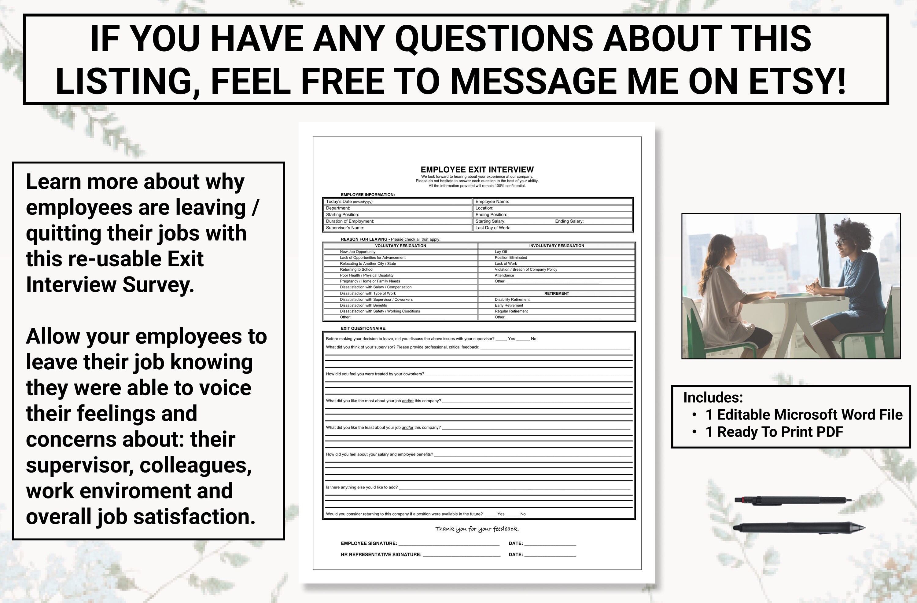 Employee Exit Interview / Offboarding Form | Get Honest Employee ...