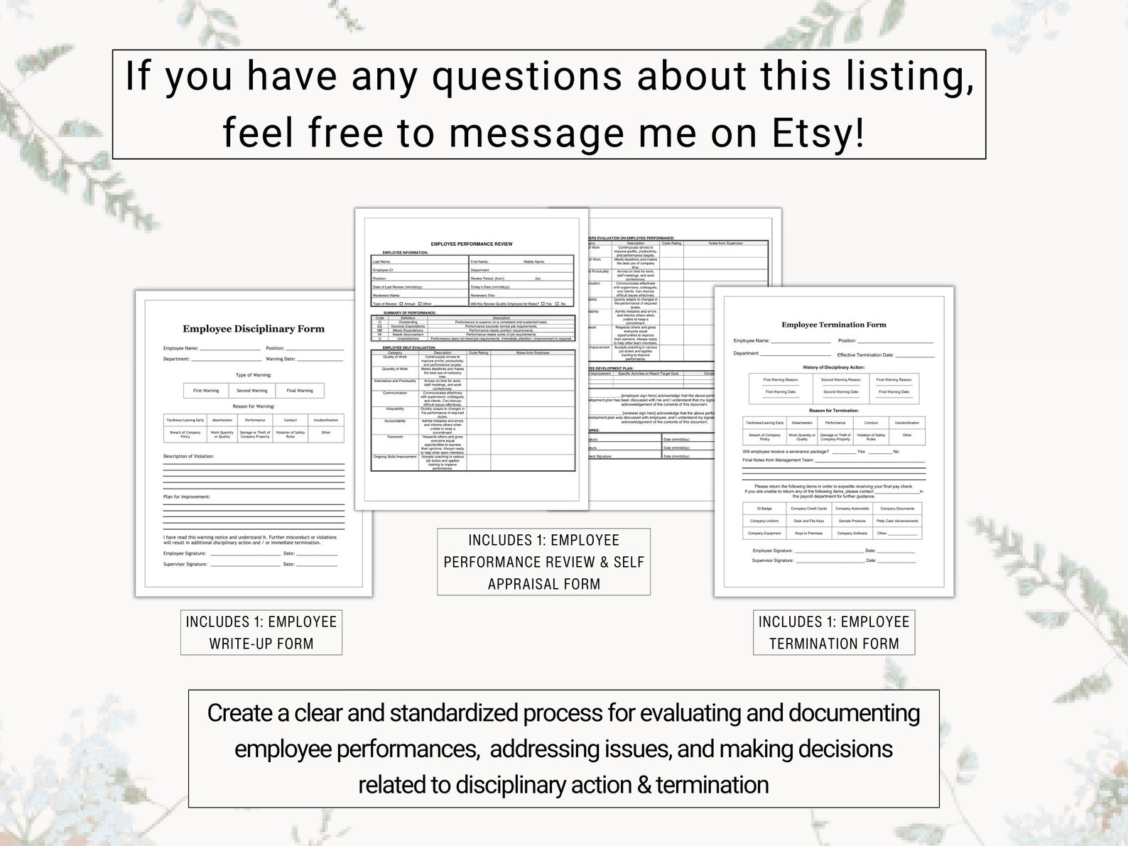 Employee Performance Meeting Bundle | Promote Employee Growth, Success ...