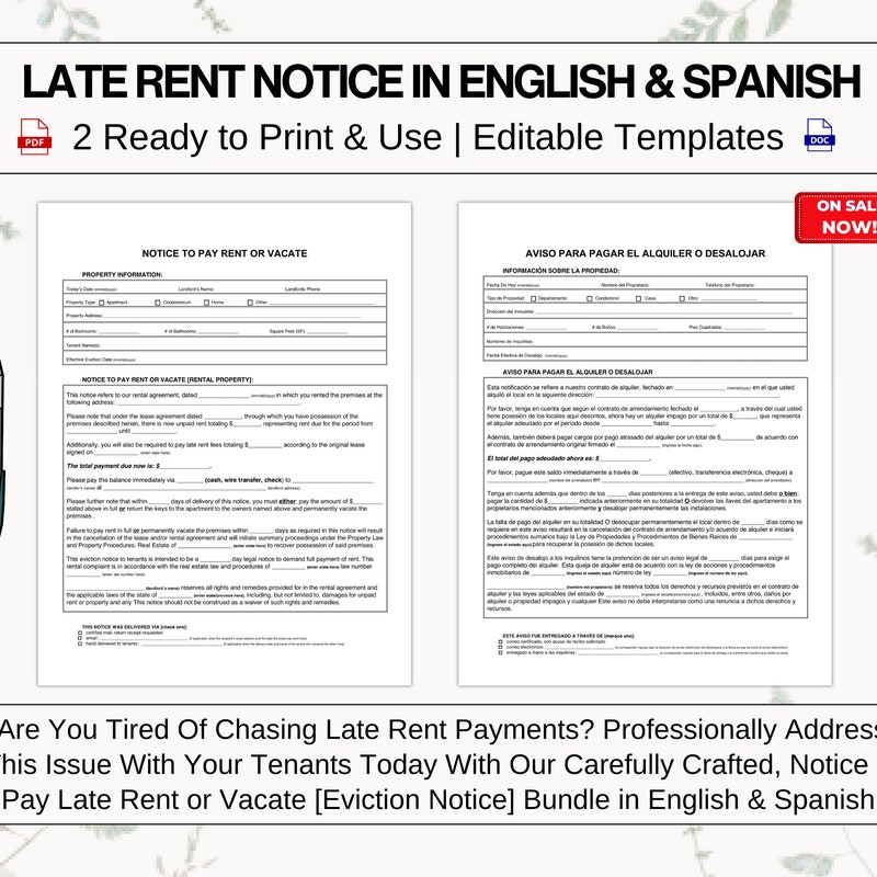 Spanish Eviction Notice - Etsy