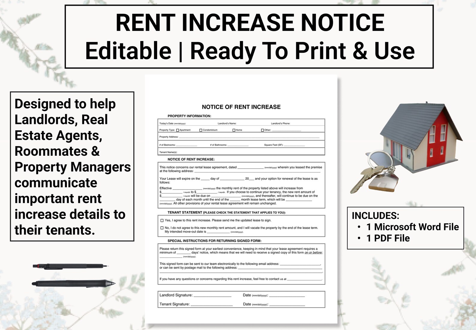 Rent Increase Notice | Give Tenants Enough Time to Budget for A Higher ...