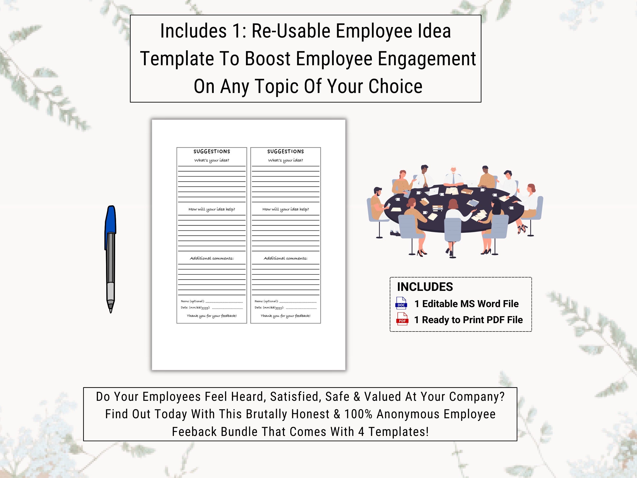 Employee Feedback Tell-all Set | Find Out How Your Employees Feel About ...