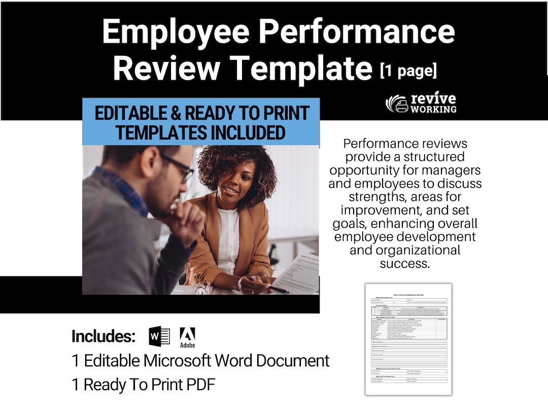 Employee Performance Review [includes Promotion & Pay Raise Details ...