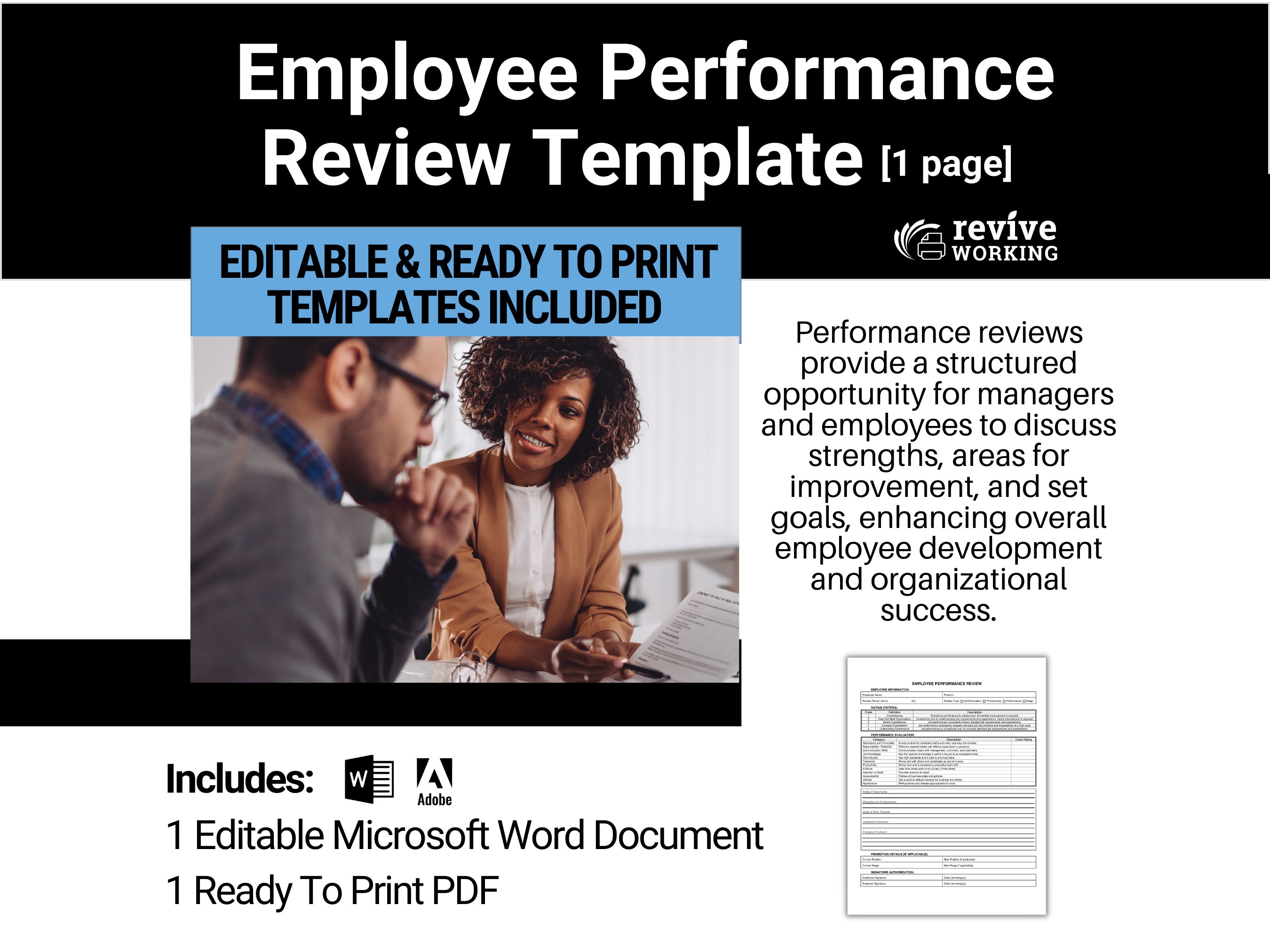 Employee Performance Review [includes Promotion & Pay Raise Details ...