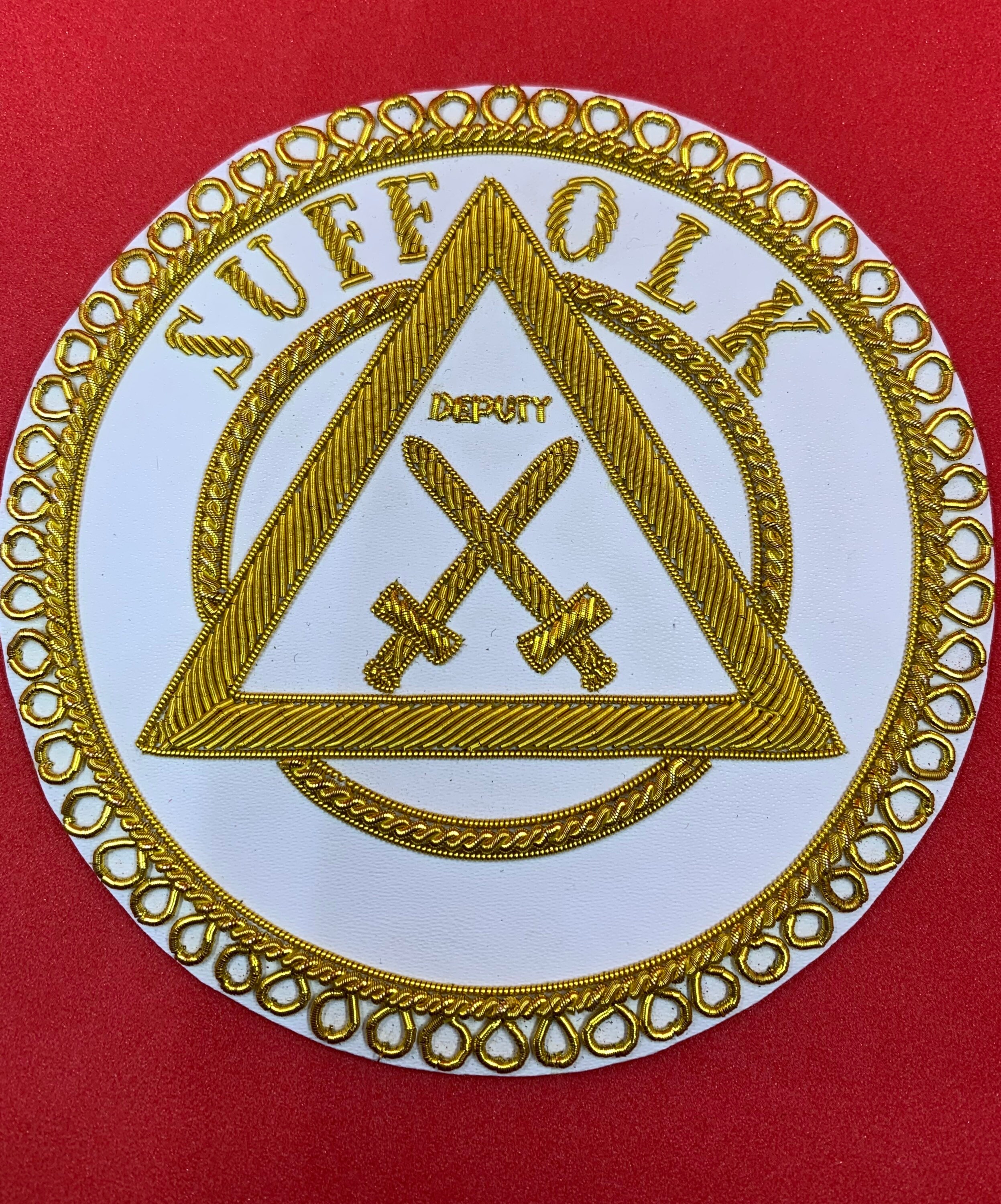 Masonic Apron Badge Hand Embroidered With Bullion and Wire Masonic ...