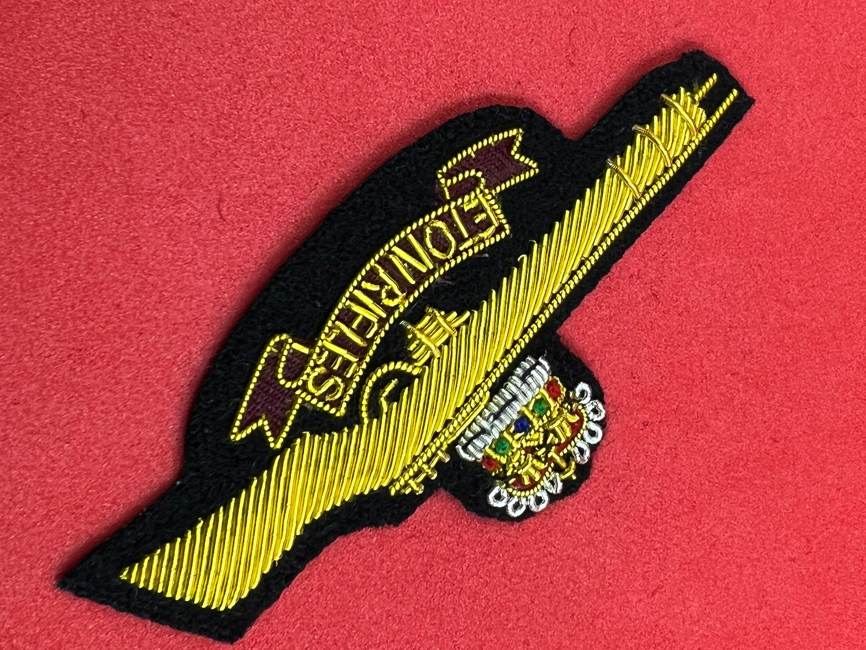 MOD Roundel Eton Rifles Badge MODS Hand Embroidered Bullion and Wire ...