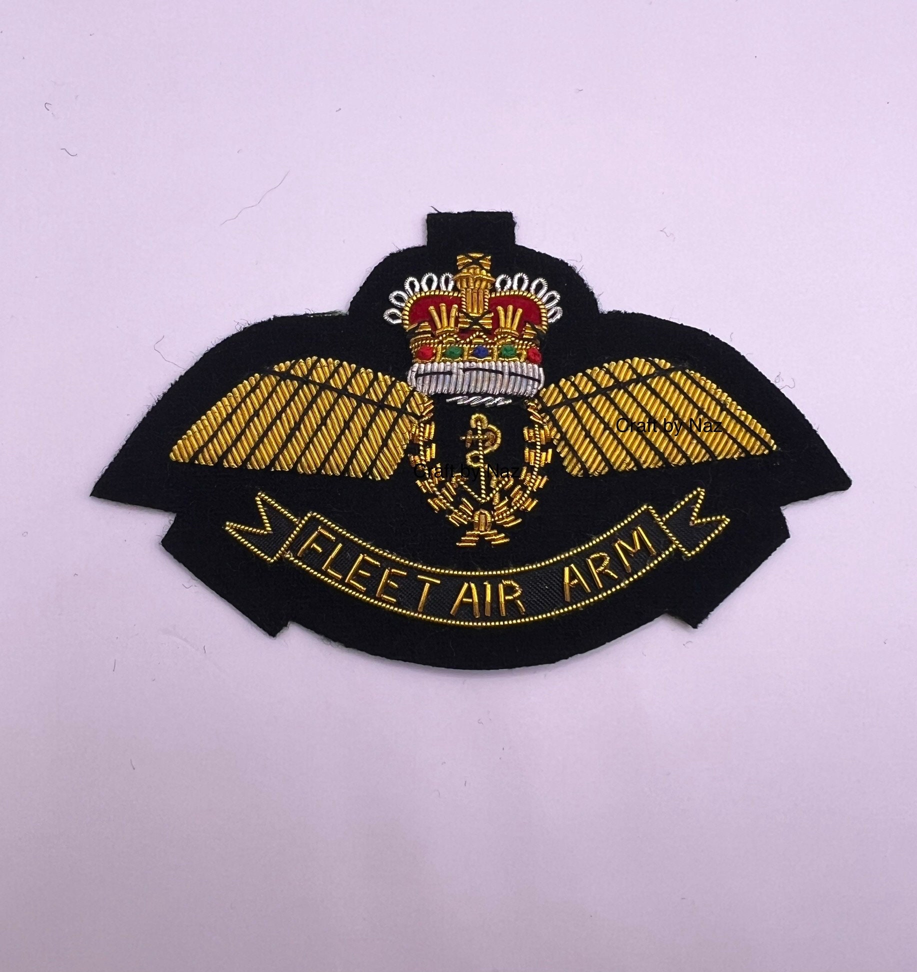 Fleet Air Arm Blazer Badge FAA Hand Embroidered Bullion Wire - Etsy