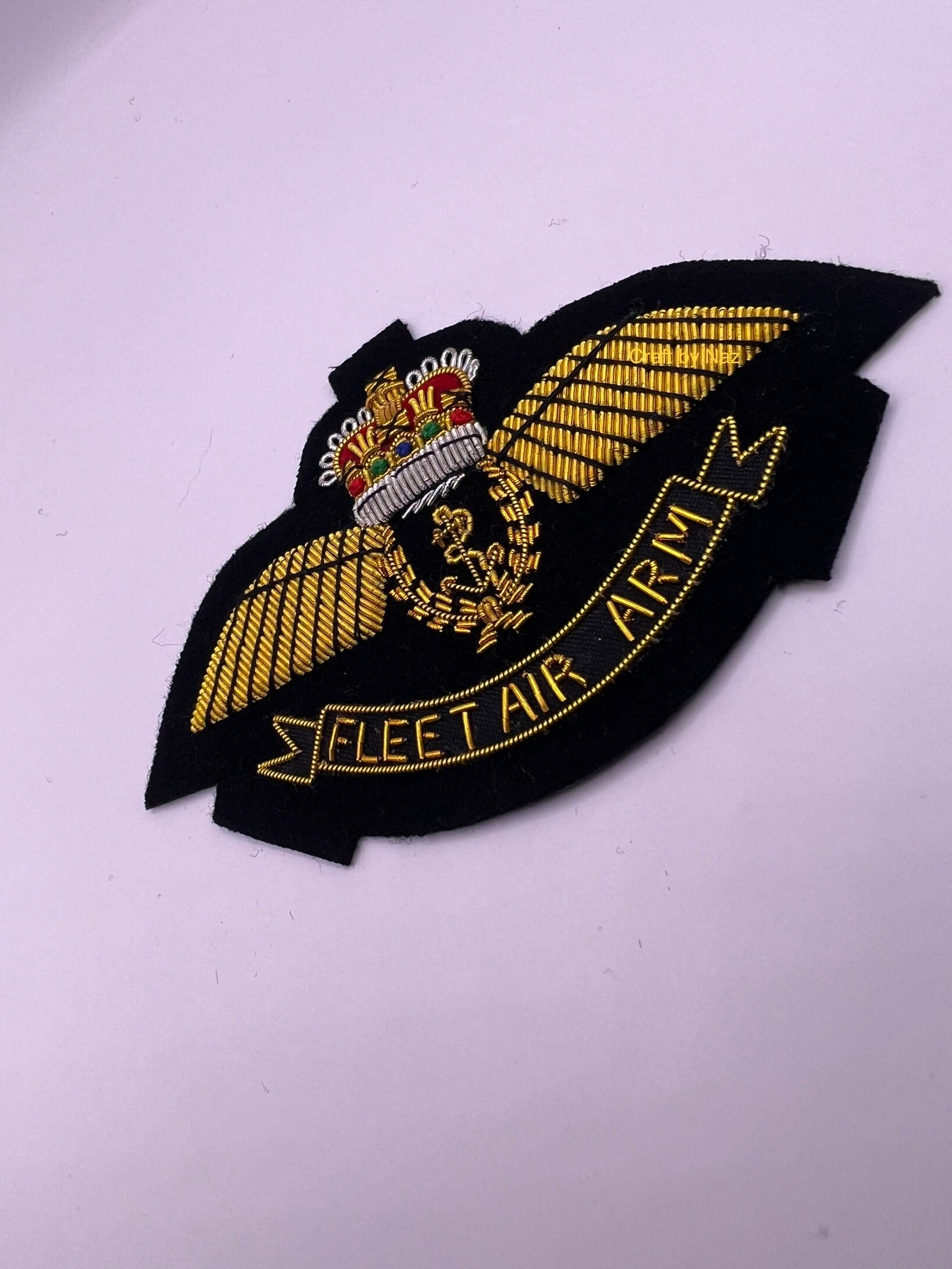 Fleet Air Arm Blazer Badge FAA Hand Embroidered Bullion Wire - Etsy