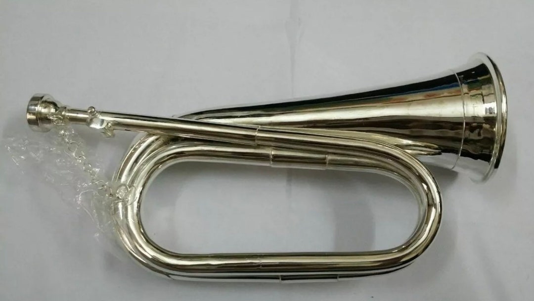 Professional British Army Bugle Silver Plated ,tunable Mouthpiece ...