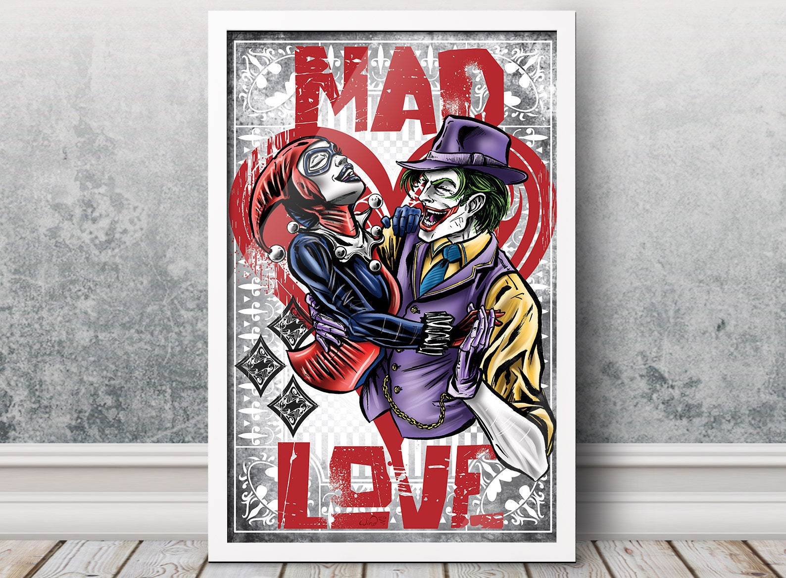 Mad Love Comic Art Poster // Digital Colors // Traditional - Etsy