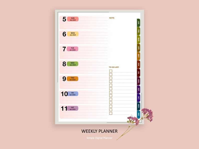 2025 Digital Planner and Calendar - Etsy