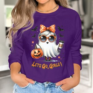 Cute Halloween Girl Ghost T-shirt- Halloween-bff Gift- Unique Gift ...
