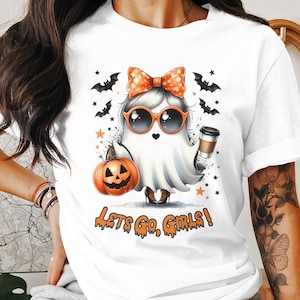 Cute Halloween Girl Ghost T-shirt- Halloween-bff Gift- Unique Gift ...