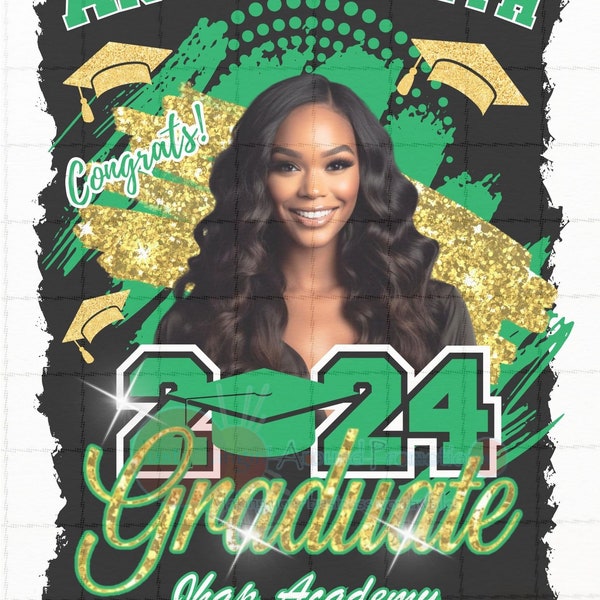 Green and Gold Graduation Background - Etsy