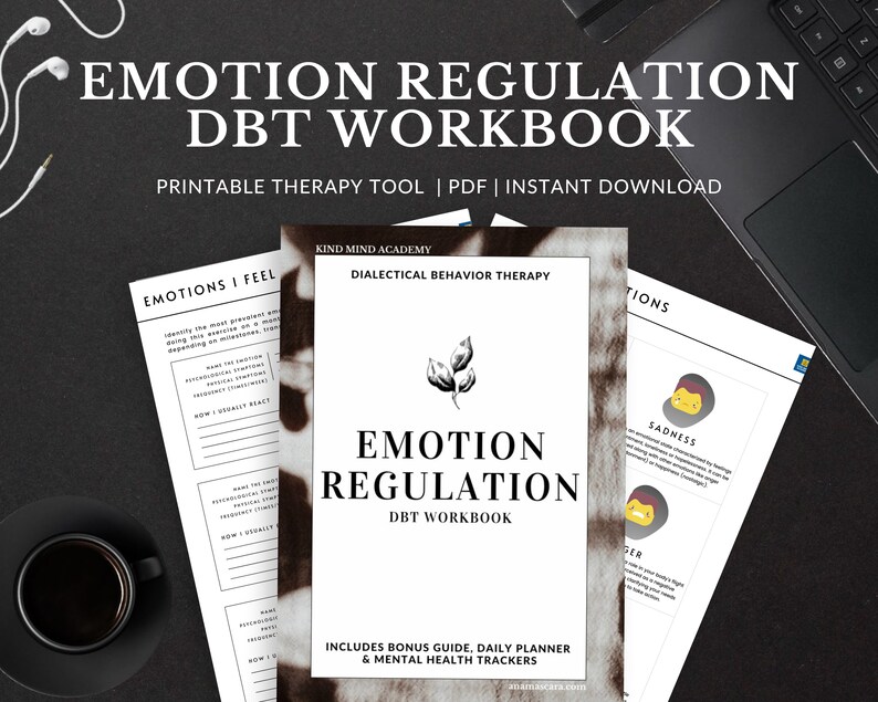 DBT Emotion Regulation Workbook & Planner Printable/instant Download ...
