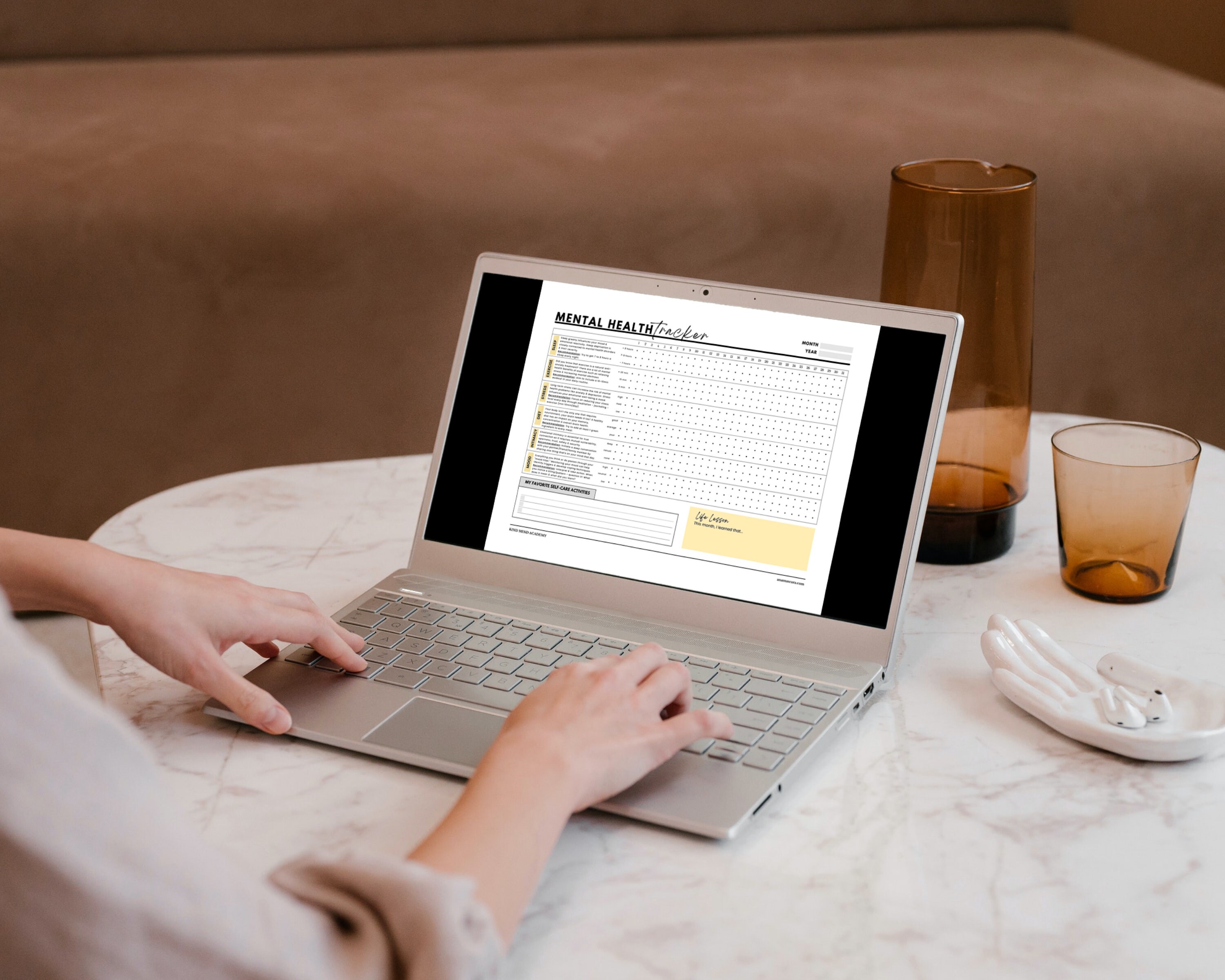Mental Health Tracker Printable/instant Download | CBT Tool, Therapy ...