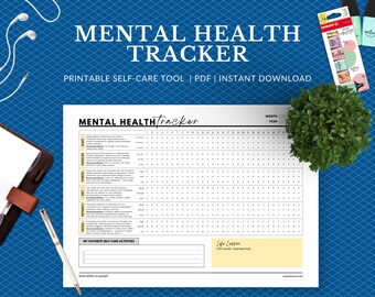 Monthly Mental Health Tracker - Etsy