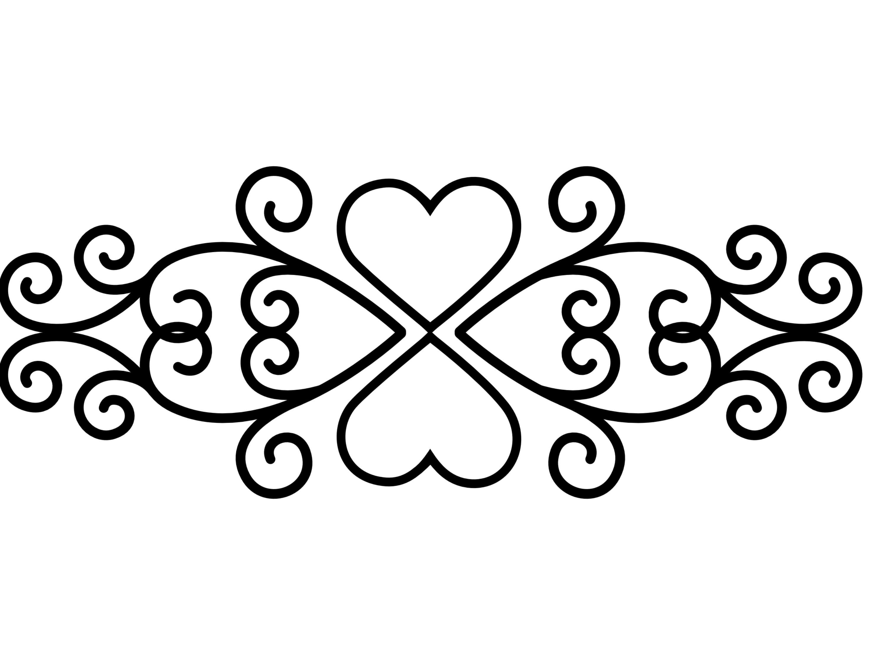 Valentines Day Clip Art Black And White Border