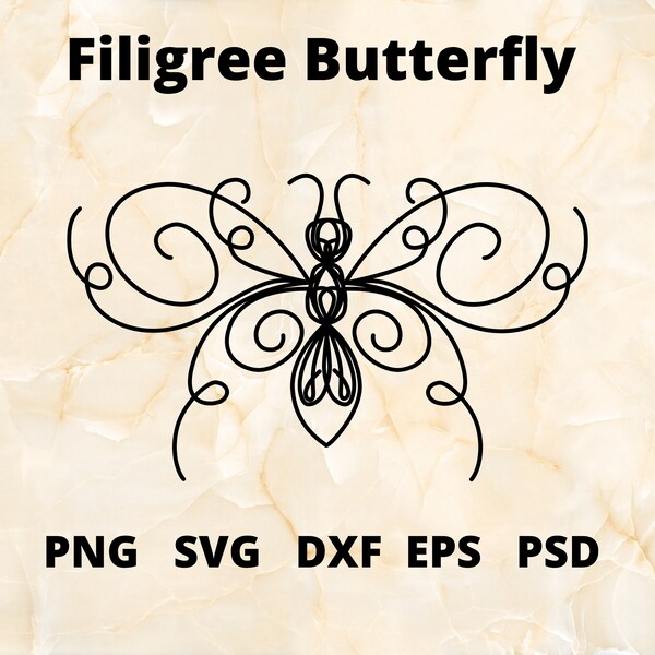 Butterfly Filigree Svg - Etsy
